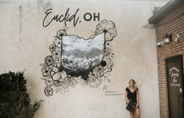 Behind The Scenes: Painting My Euclid Ohio Flower Mural