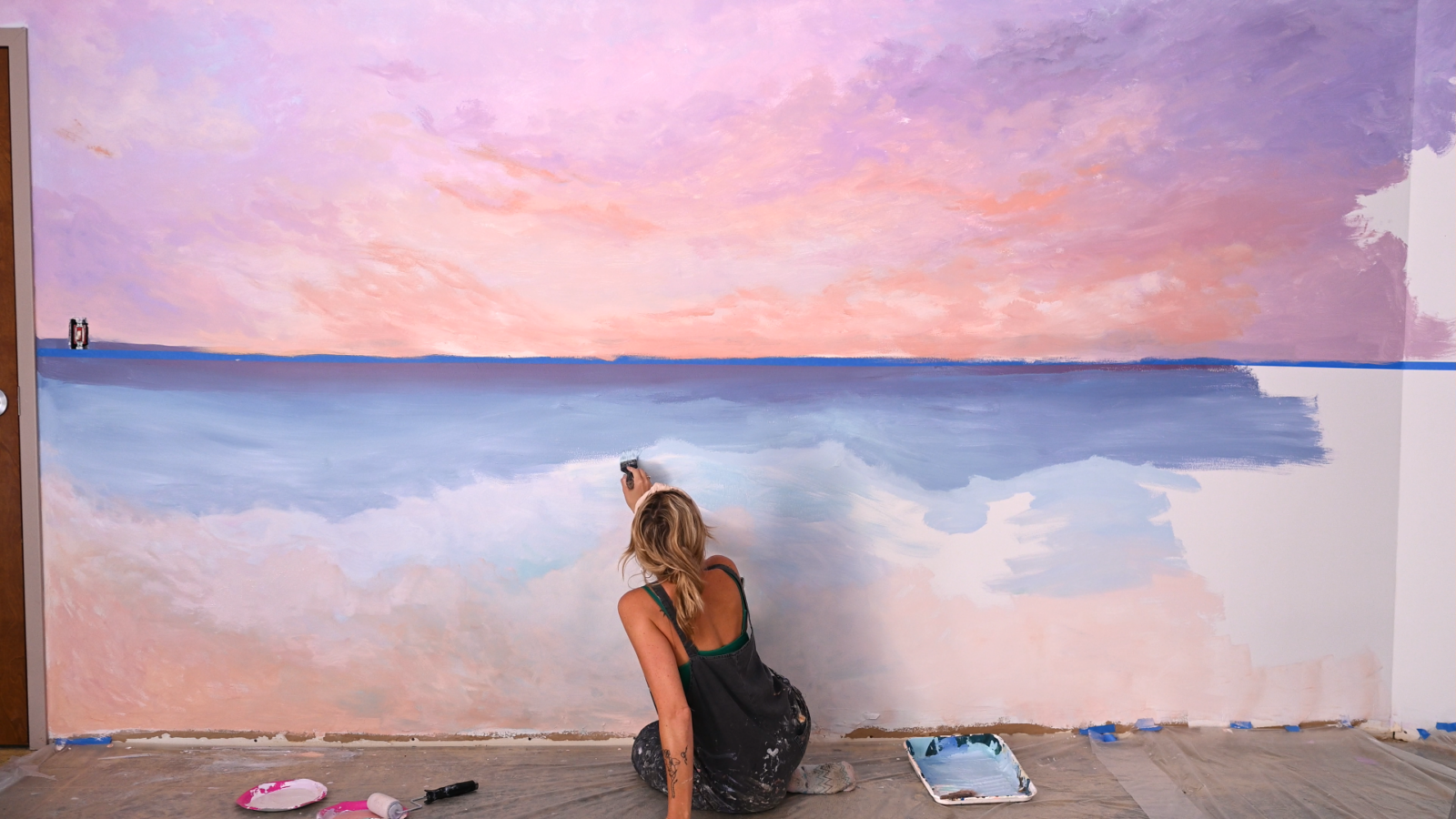 My Ocean Sunset Mural For Domestic Violence Project